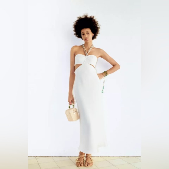 Zara | Dresses | Zara Cut Out Shell Halter Dress | Poshmark